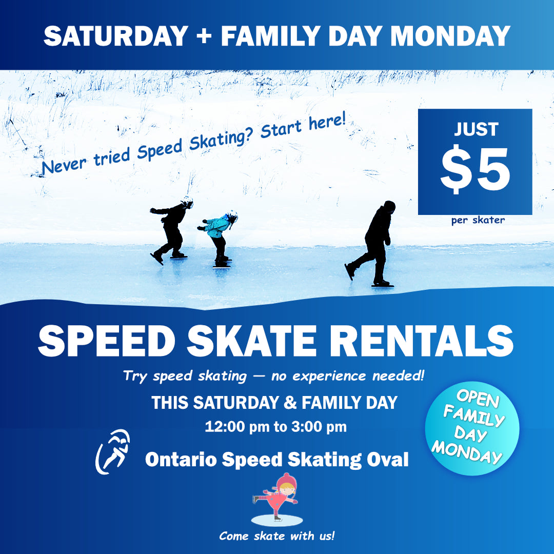 Ontario Speed Skating Oval - An outdoor 400-metre long track!